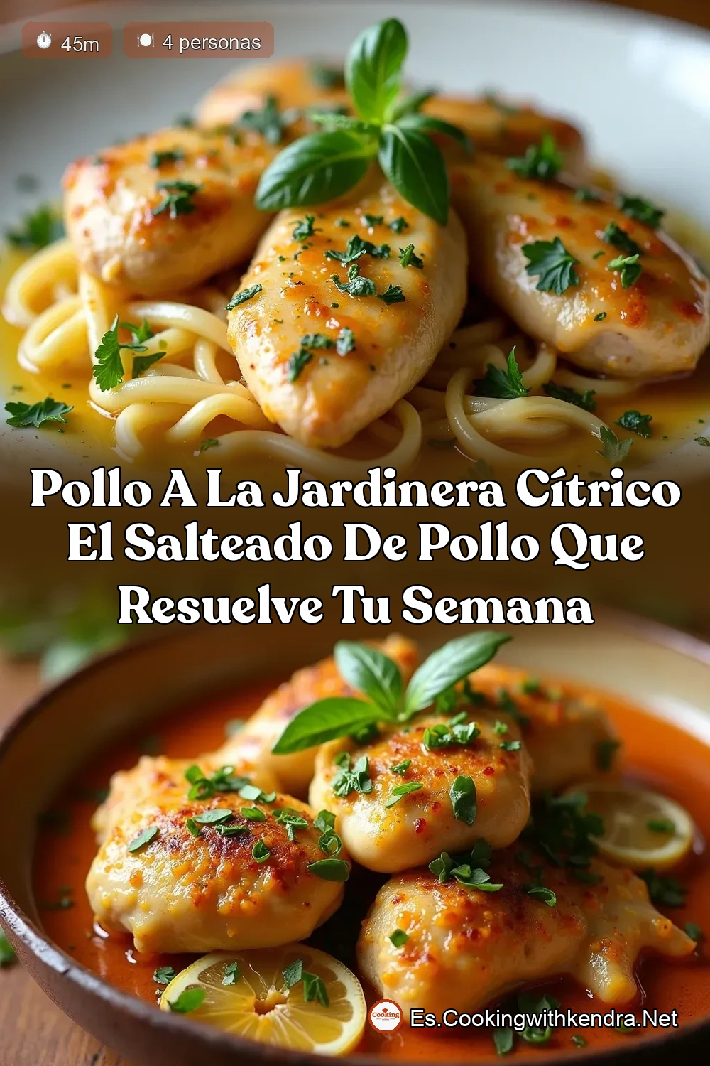 Recetas con Pollo Pollo a la Jardinera Rápido y Cítrico